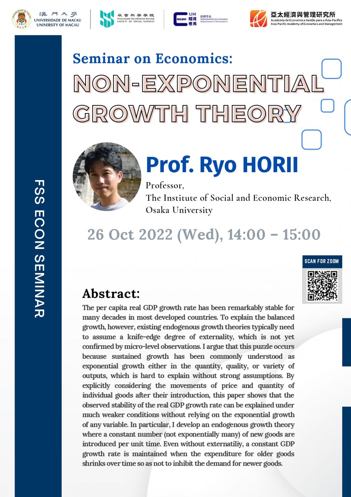 Seminar on Economics No. 226: "Non-Exponential Growth Theory ...