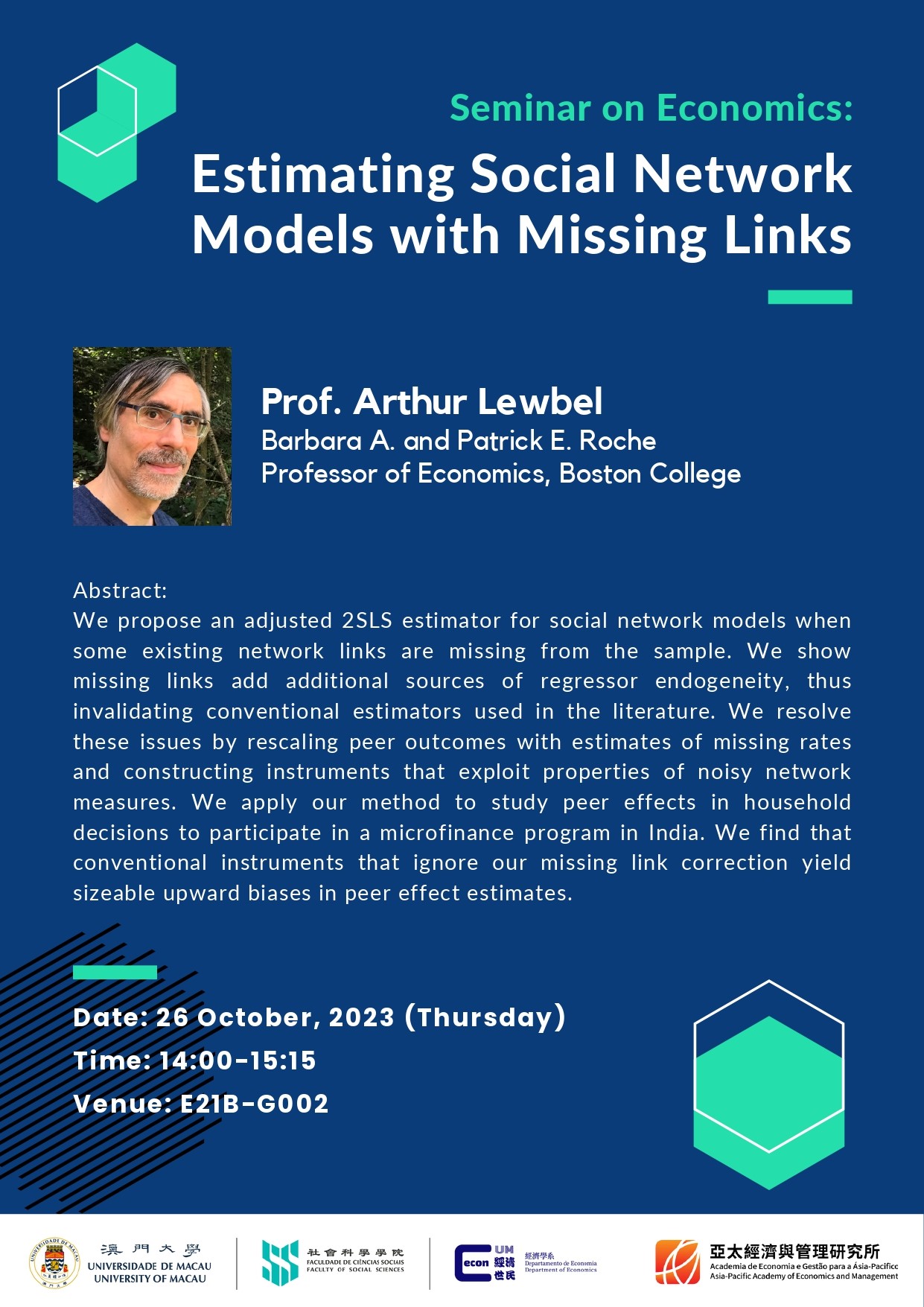 Seminar On Economics No252:estimating Social Network Models With